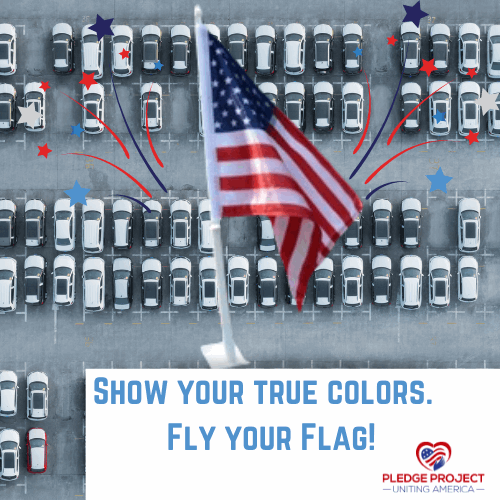 American car flag made in the USA